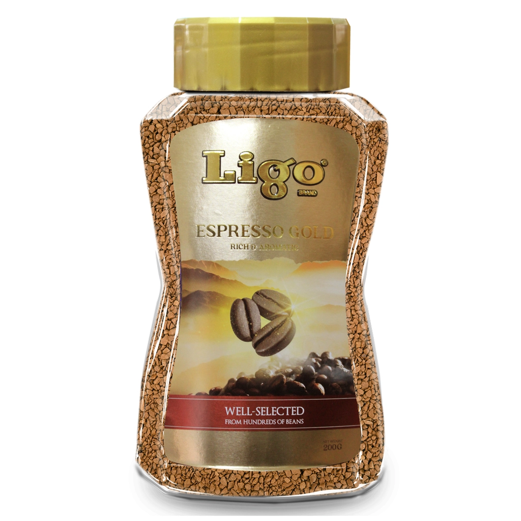 LIGO ESPRESSO GOLD COFFEE 200G.