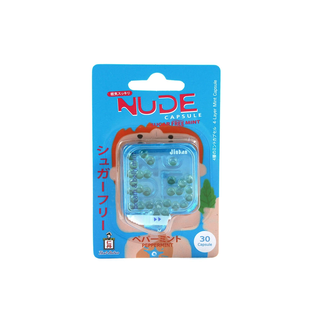 Jintan Nude Sugar-Free Breath and Belly Mint Peppermint Flavour 1.77G.