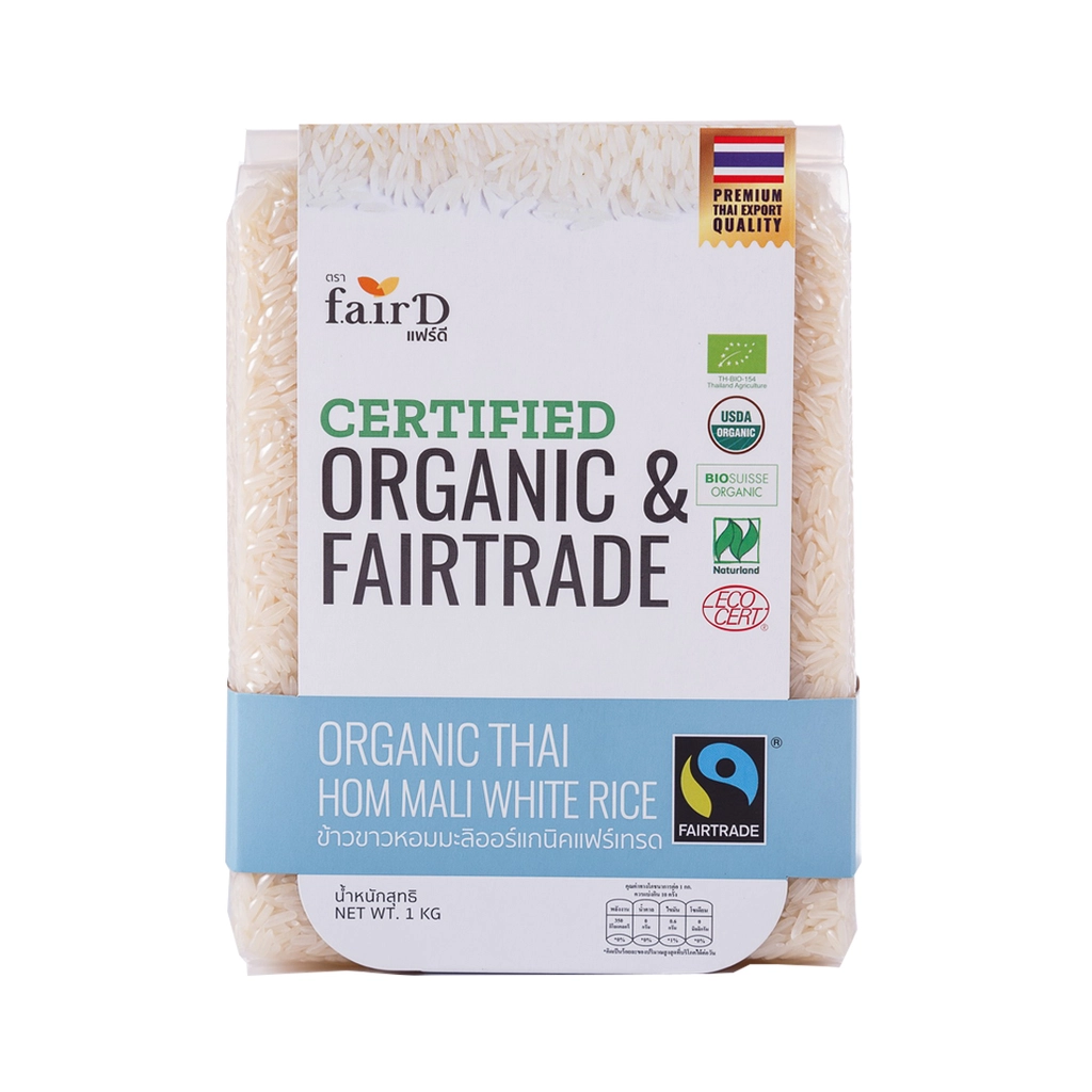 FairD Jasmine Rice Organic Fairtrade 1KG.