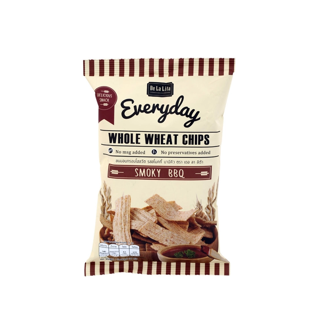 De La Lita Whole Wheat Chips BBQ 30G.