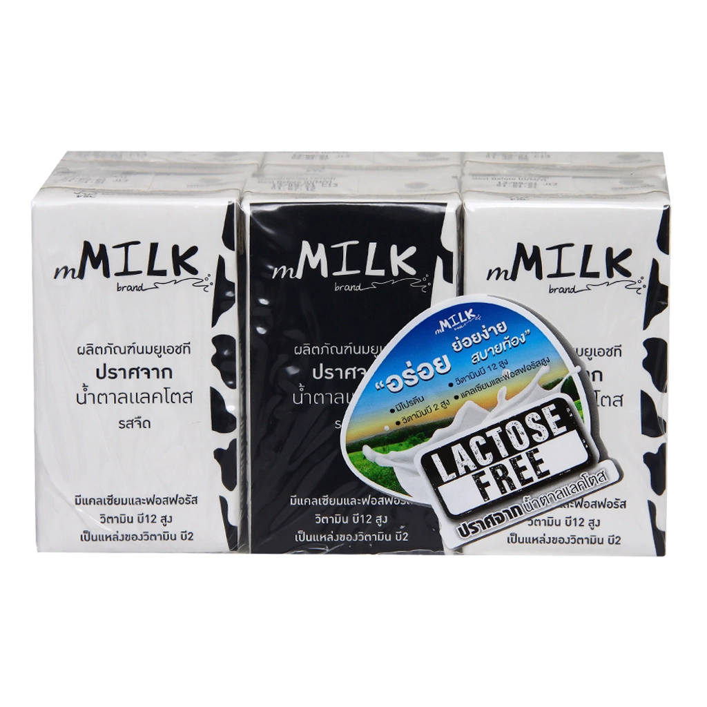 M Milk UHT Milk Lactose Free Plain 125ML. Pack 6
