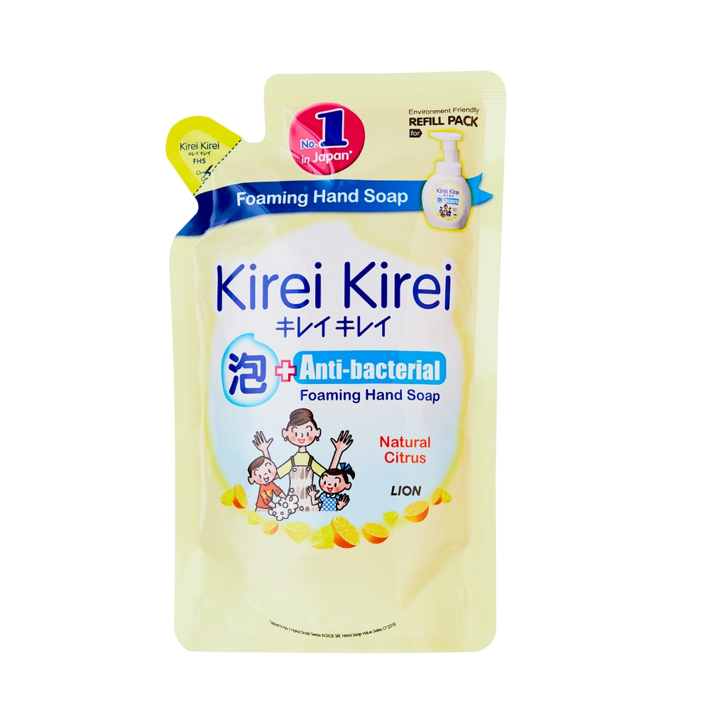 Kirei Anti-bacterial Natural Citrus Scent Foaming Hand Soap 200ML.