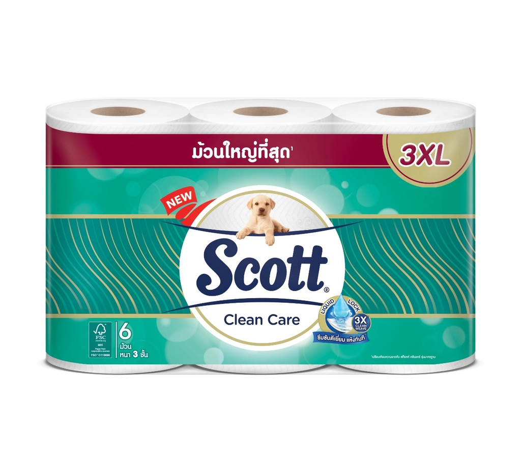 Scott Clean Care Toilet Tissue 3Ply 3XL 6Rolls