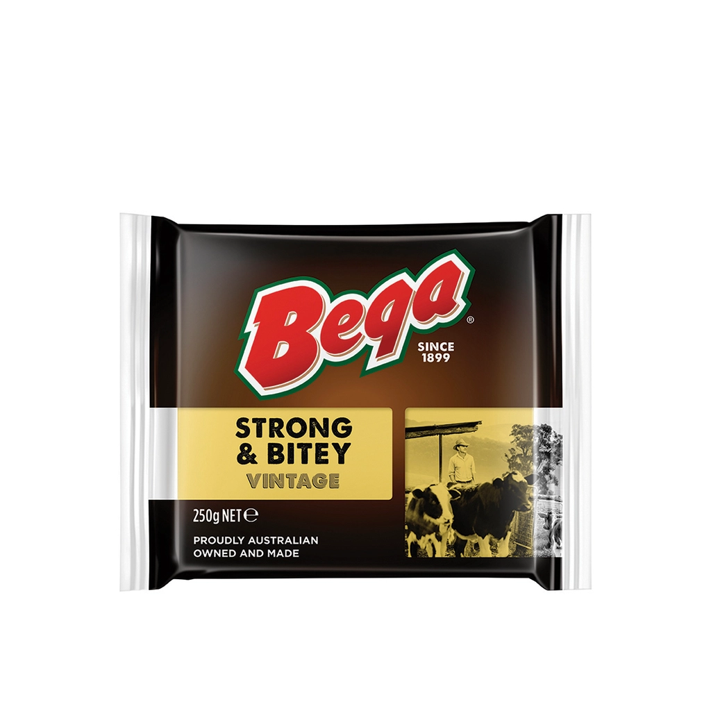 Bega Vintage Strong Bitey Cheddar 250G.