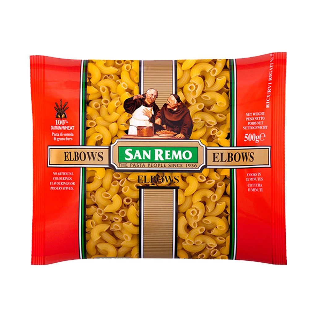 San Remo Elbow Pasta 500G.