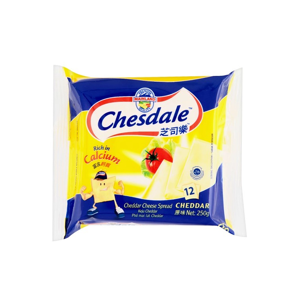 Chesdale Sliced Cheddar Cheese 250G.